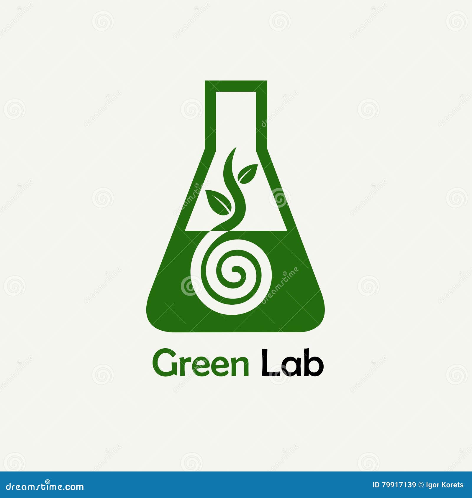 Green Lab Logo, Emblem. Vector Template Stock Vector - Illustration of ...