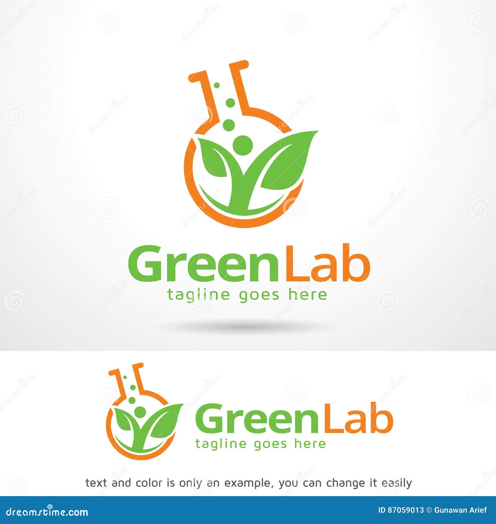 Green Lab Logo Template Design Vector Stock Vector - Illustration of ...