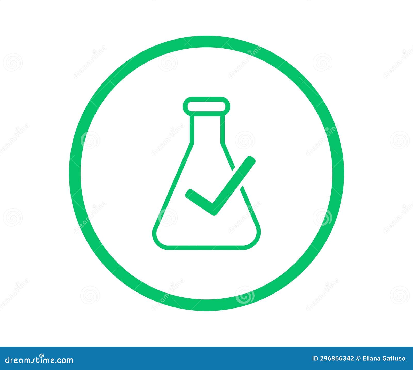 Green Lab Tested Symbol stock illustration. Illustration of quality ...