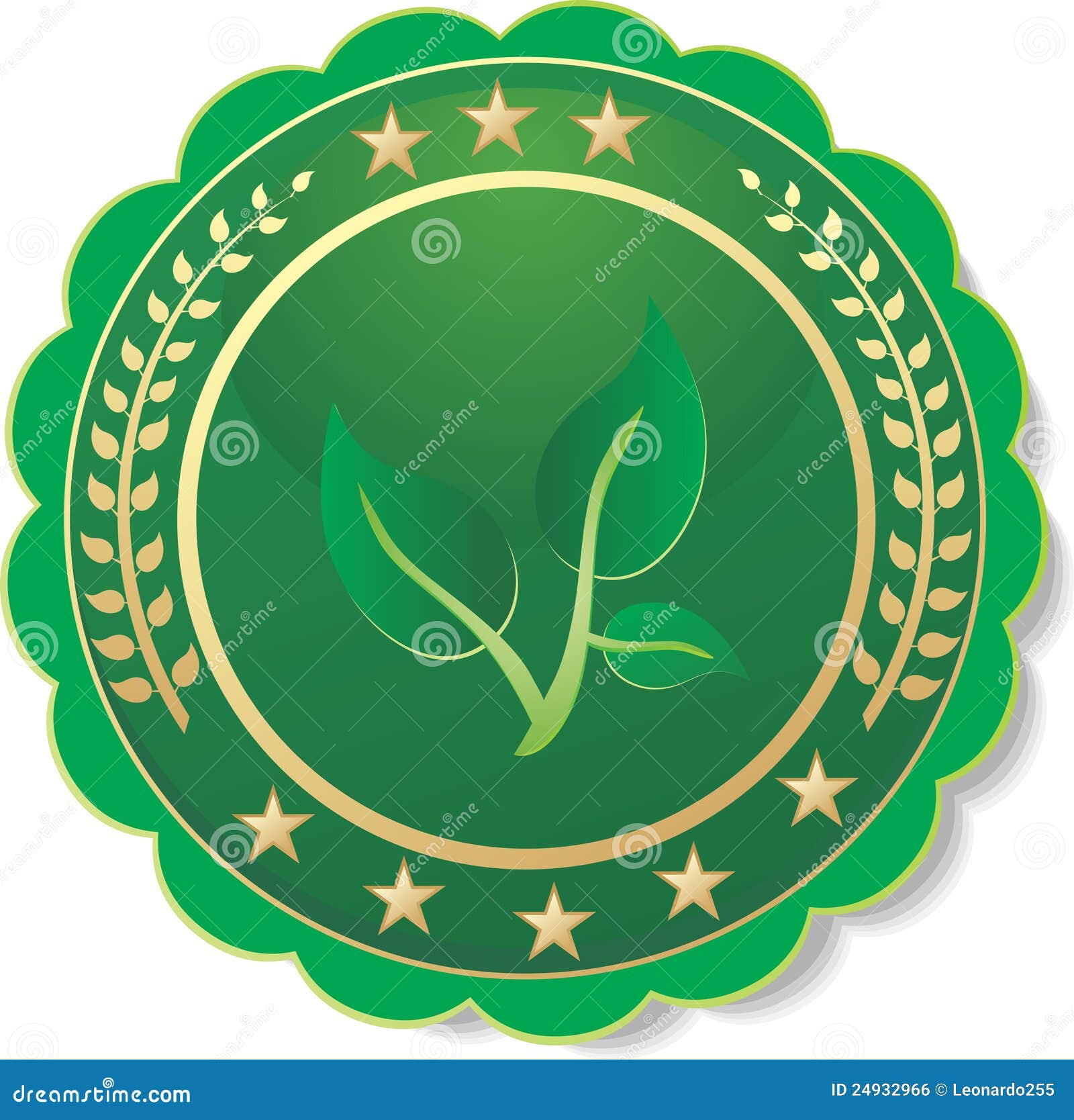 Green label stock vector. Illustration of graphic, ecology - 24932966