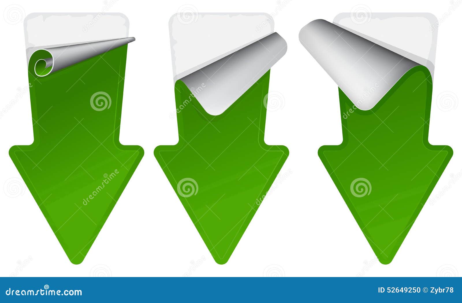 Green Label with a Curved Side Stock Vector - Illustration of curved ...