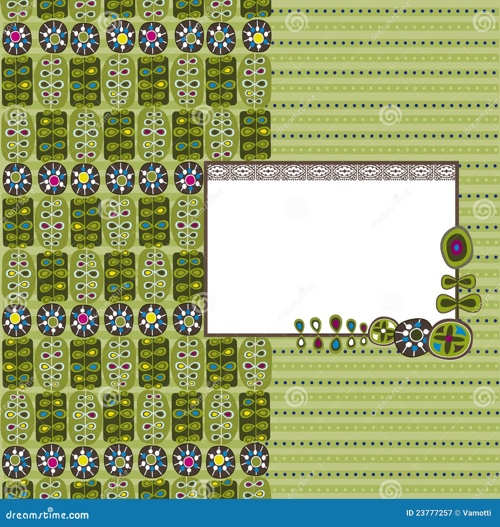 Green Label with Decoration Stock Vector - Illustration of frame ...