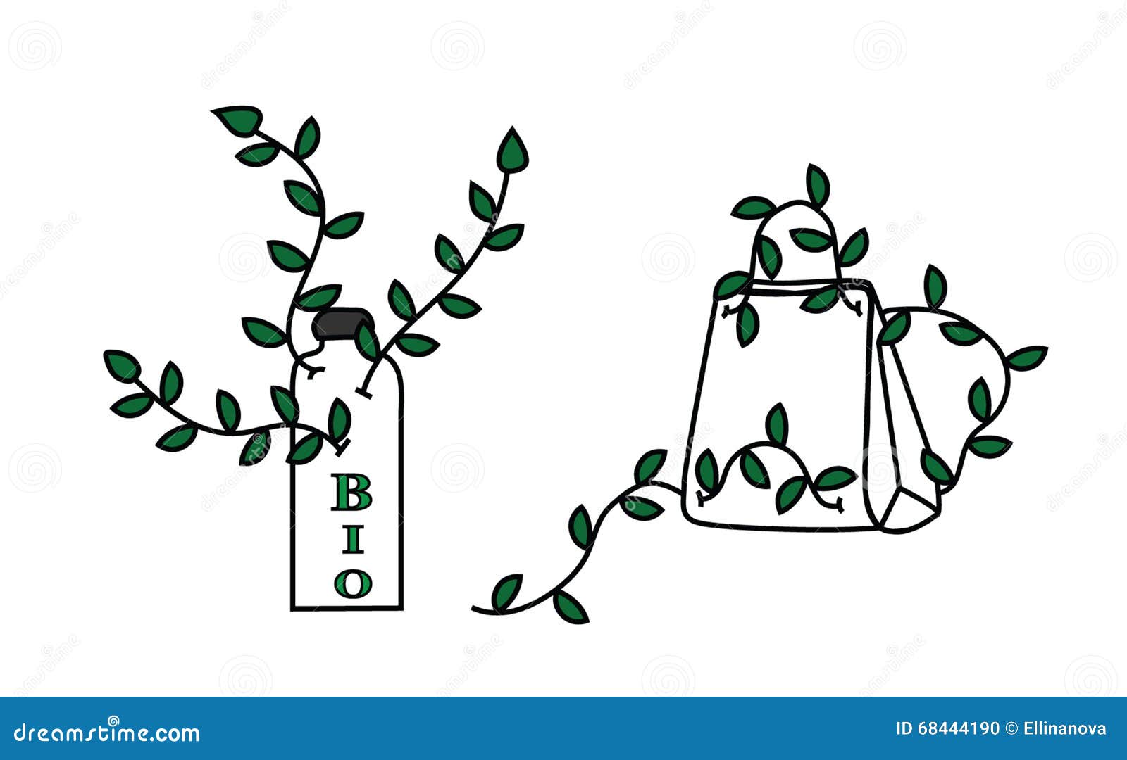 Green labels set stock vector. Illustration of decoration - 68444190