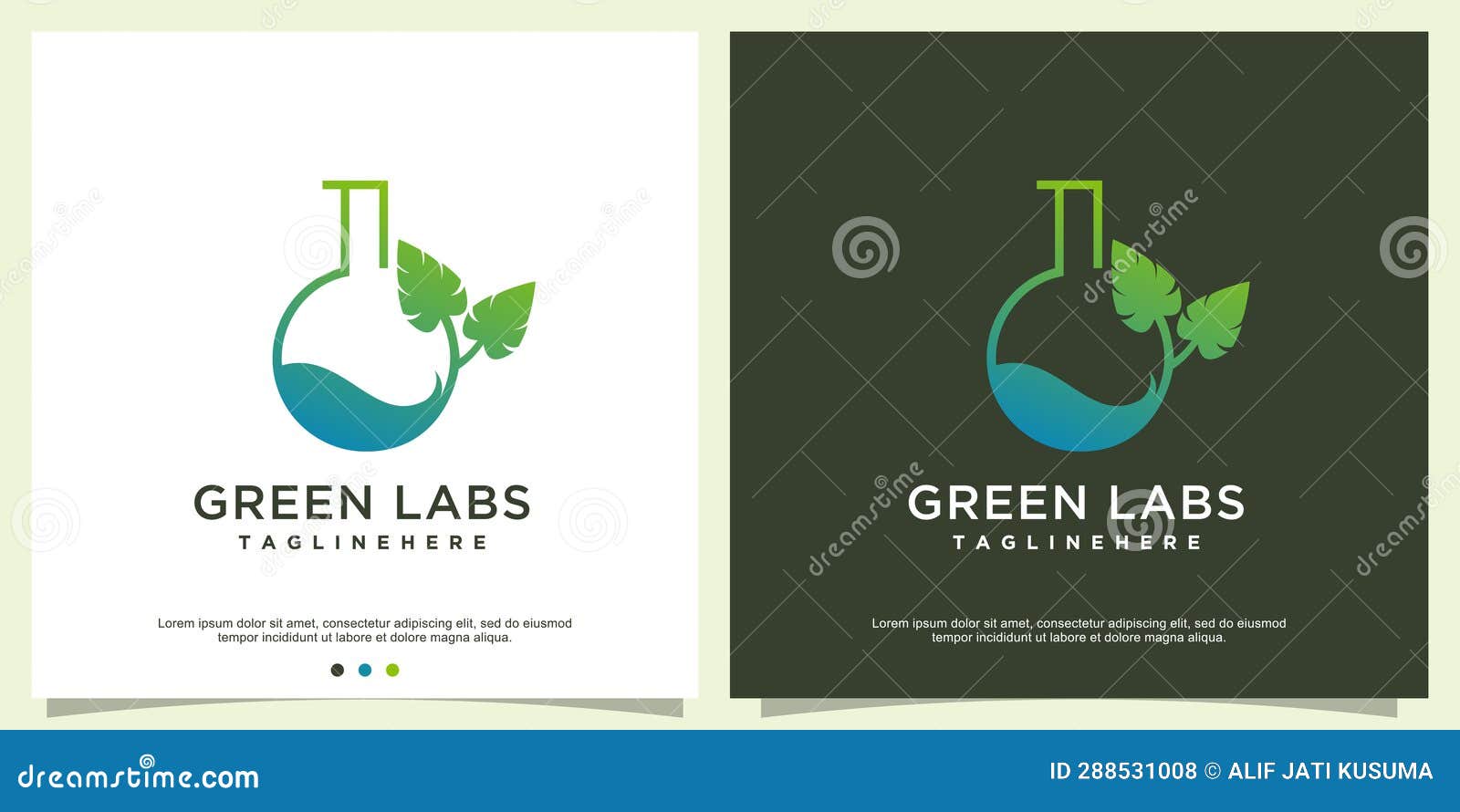 Green Labs Logo Template with Creative Element Premium Vector Stock ...