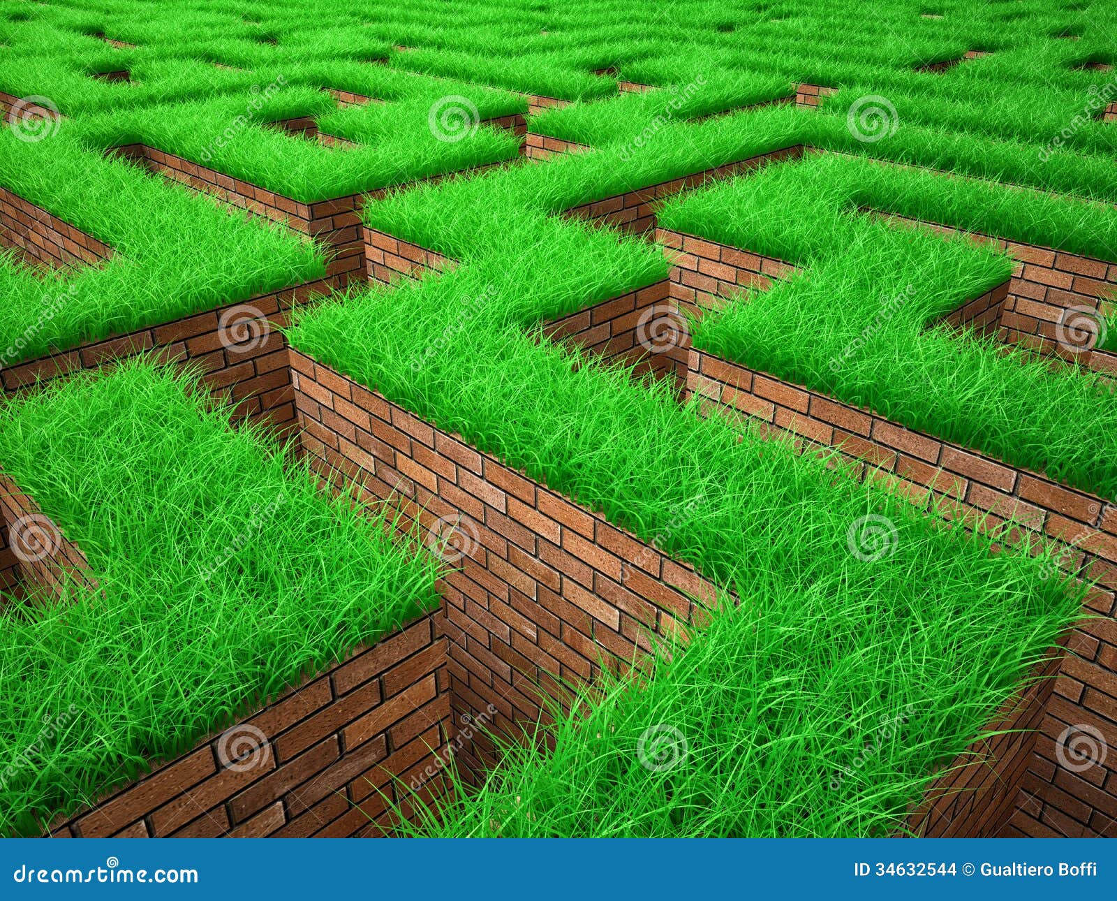 Green labyrinth stock photo. Image of background, building - 34632544