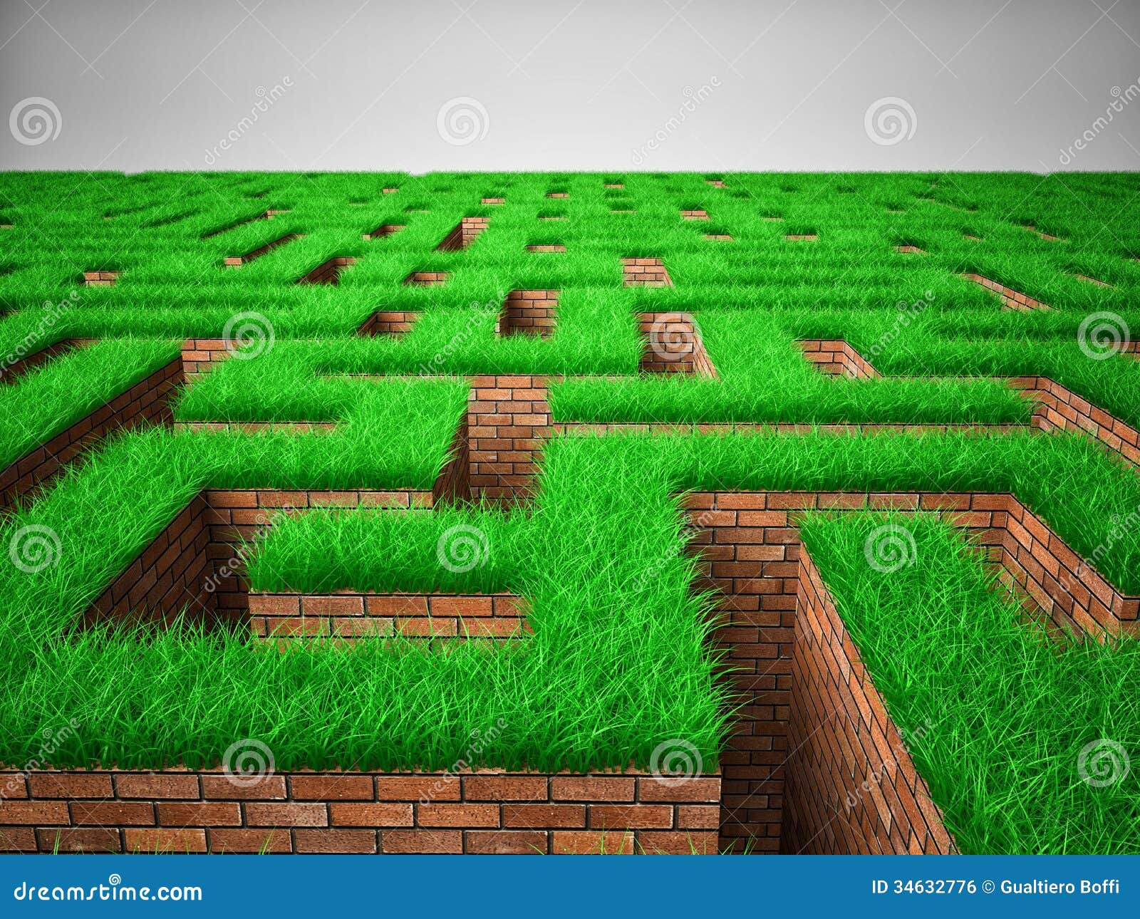 Green labyrinth stock illustration. Illustration of enviroment - 34632776