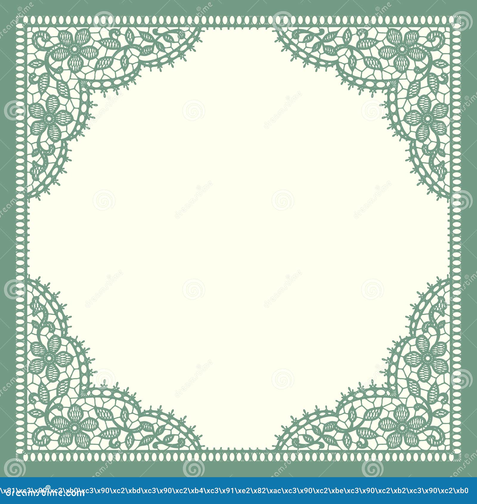 Green Lace. stock vector. Illustration of flower, colored - 56656713