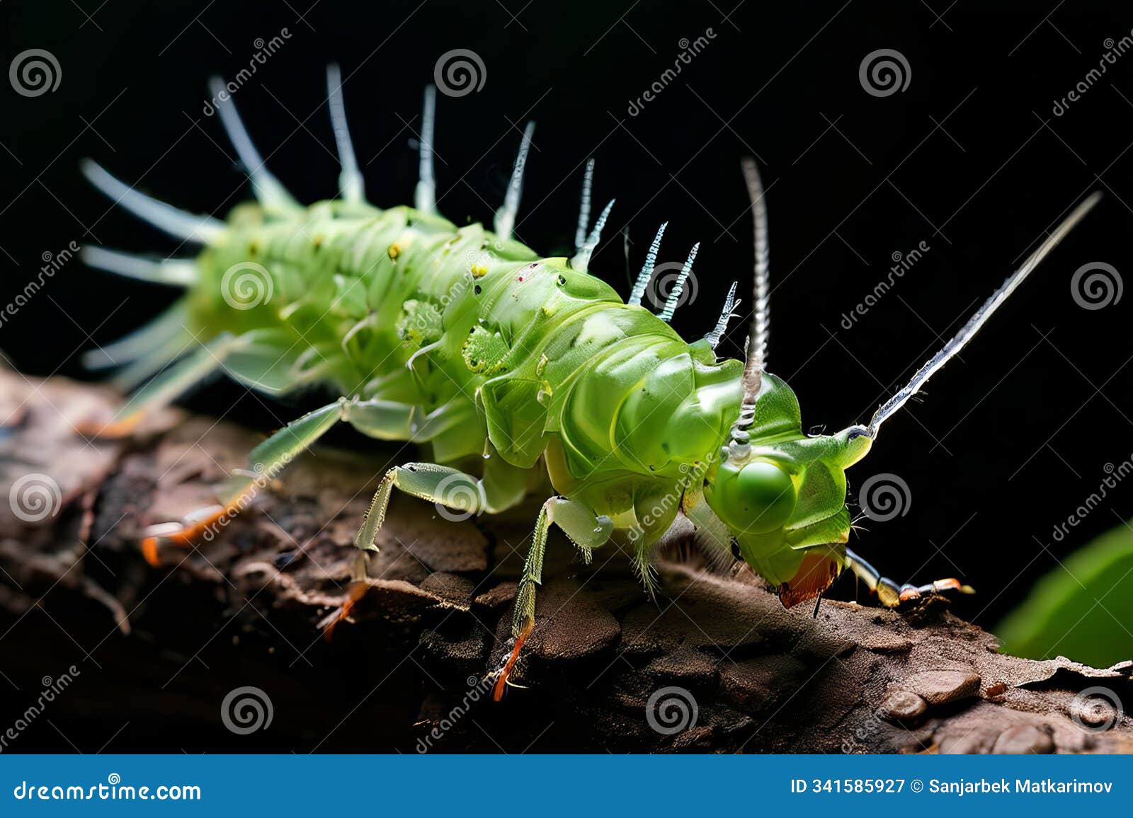 Green Lacewing Larva The Voracious Predator With A Unique Shape Royalty ...