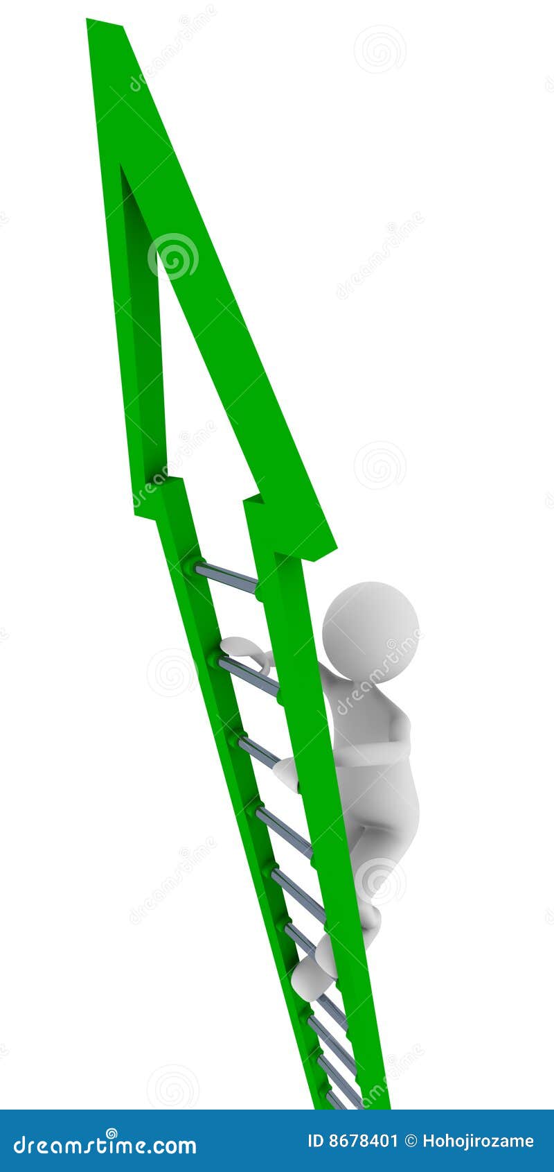 Green ladder of success stock illustration. Illustration of motivation ...