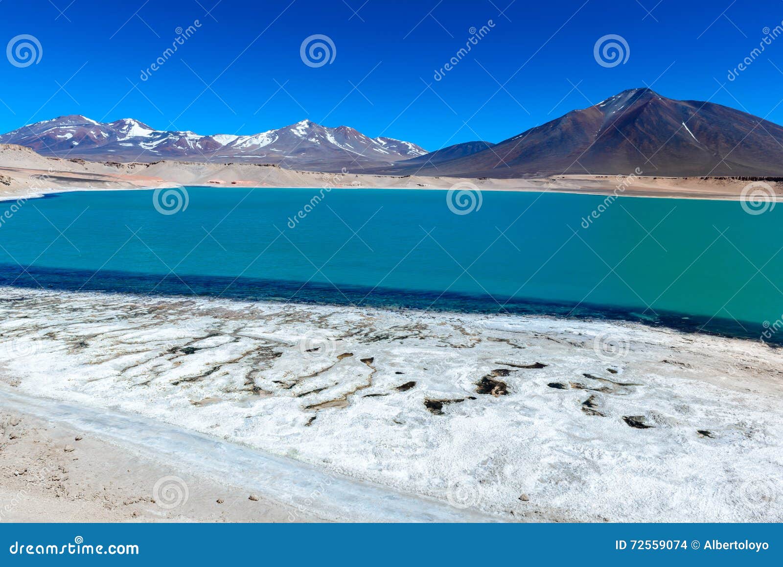 Green Lagoon (Laguna Verde), Chile Stock Photo - Image of high ...