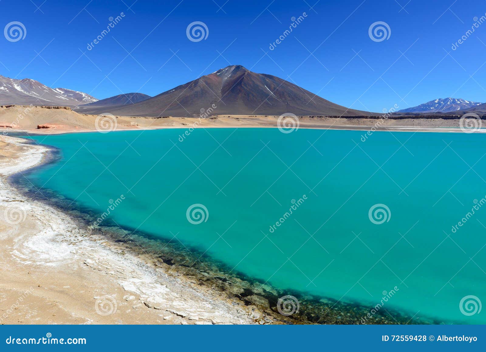 Green Lagoon (Laguna Verde), Chile Stock Photo - Image of altitude ...