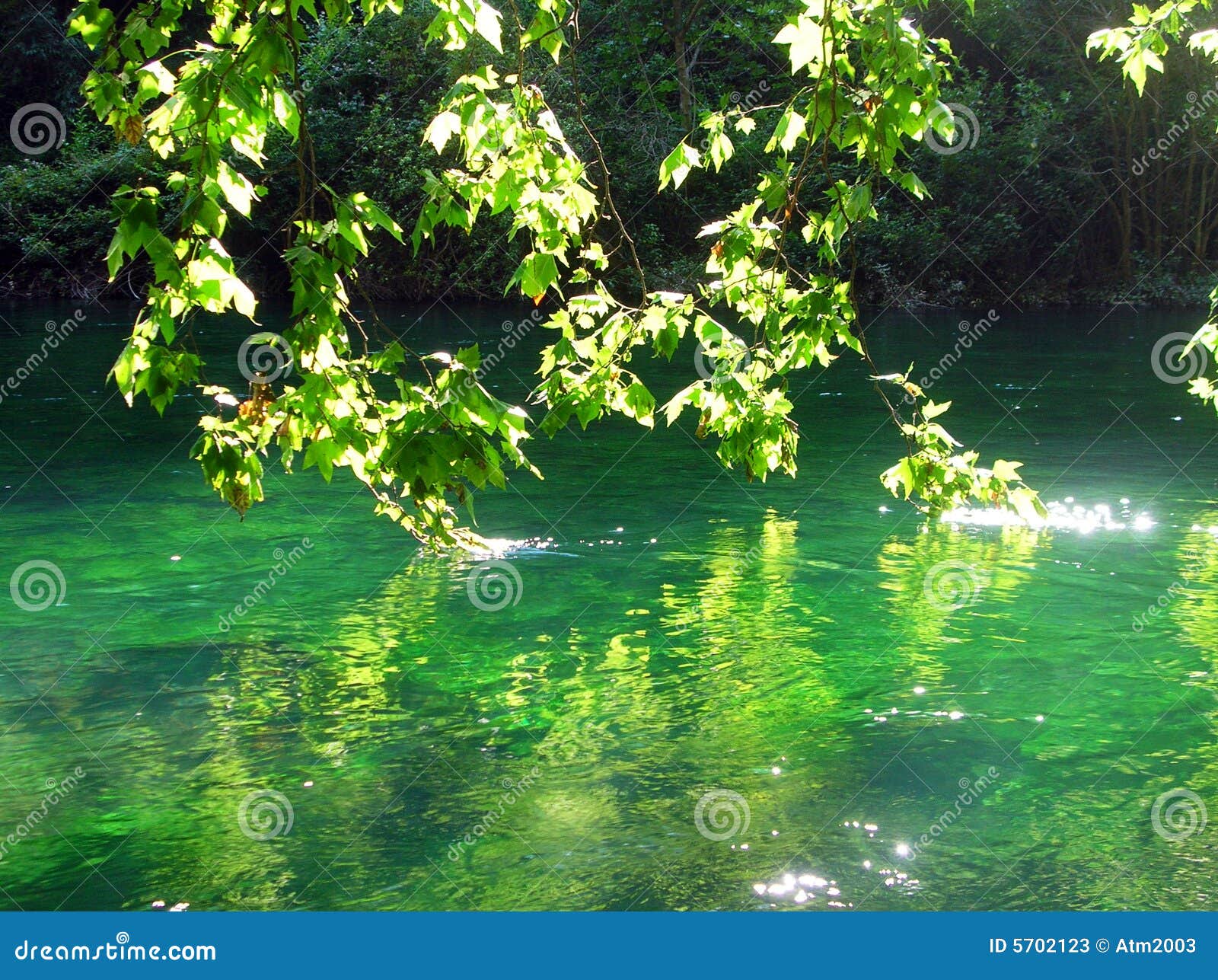 Green lake stock image. Image of clear, cascades, cataract - 5702123