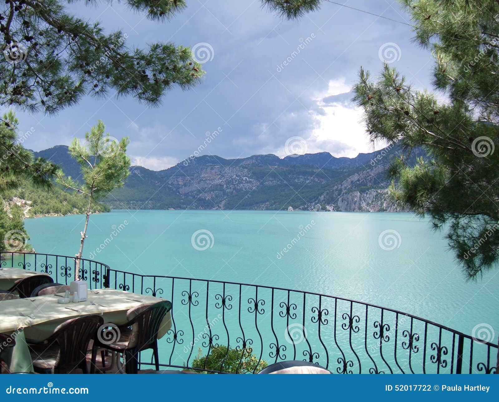 Green lake scene in Turkey editorial photography. Image of lake - 52017722