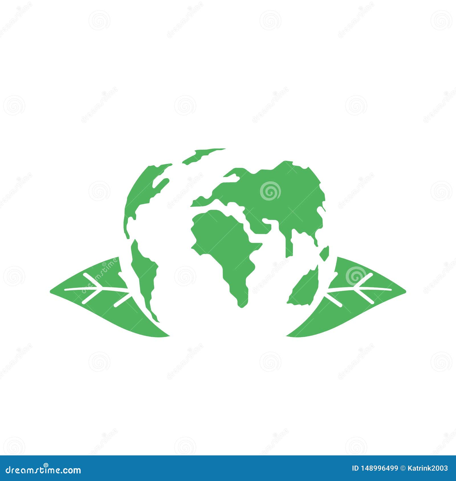 Green Land with Leaves in Flat Style with Texture. the Concept of the ...