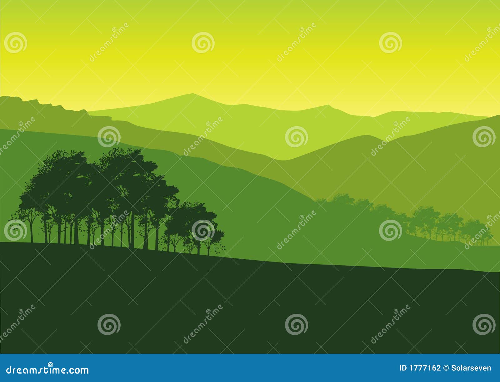 Green Landscape stock illustration. Illustration of grass - 1777162