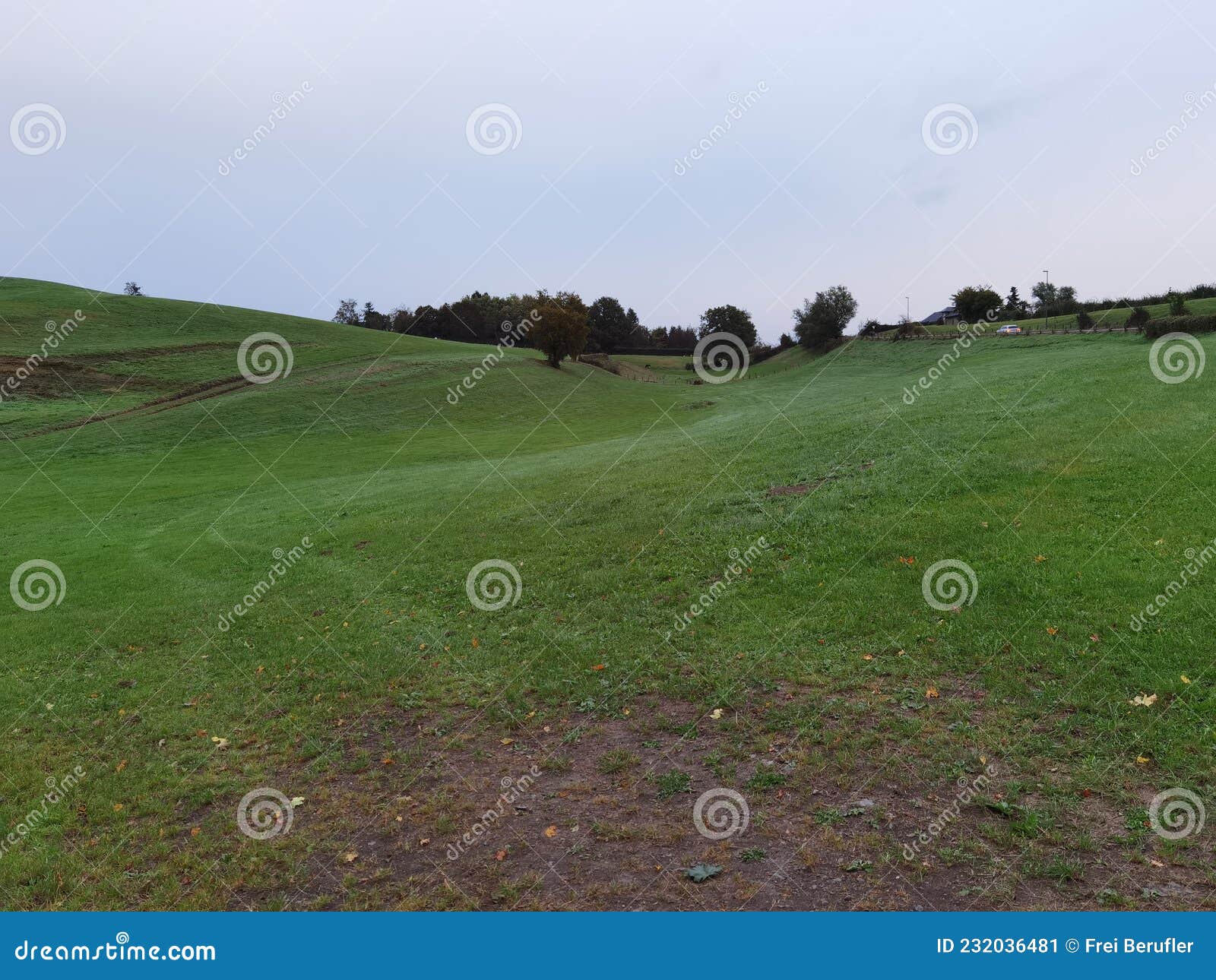Green Landscape with Lawn in Wave Form Stock Image - Image of lawn ...