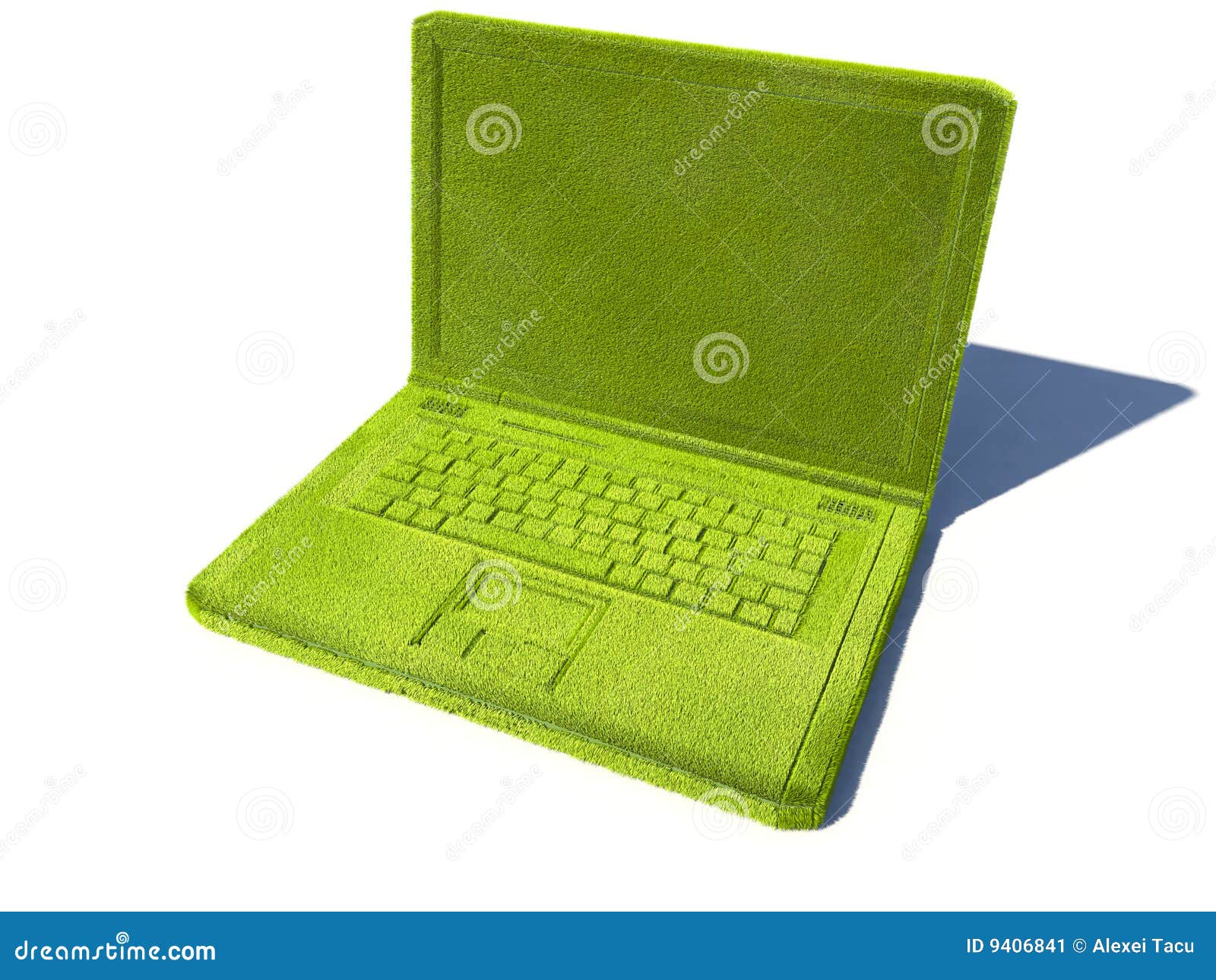 Green laptop stock image. Image of computer, isolated - 9406841