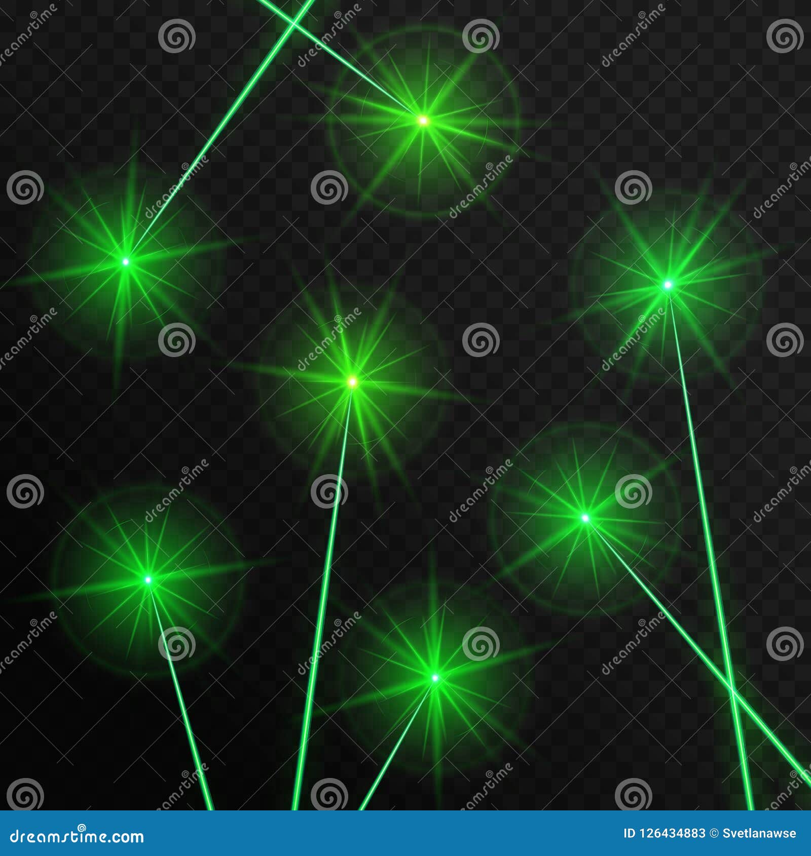 Green Laser Beams stock vector. Illustration of laser - 126434883