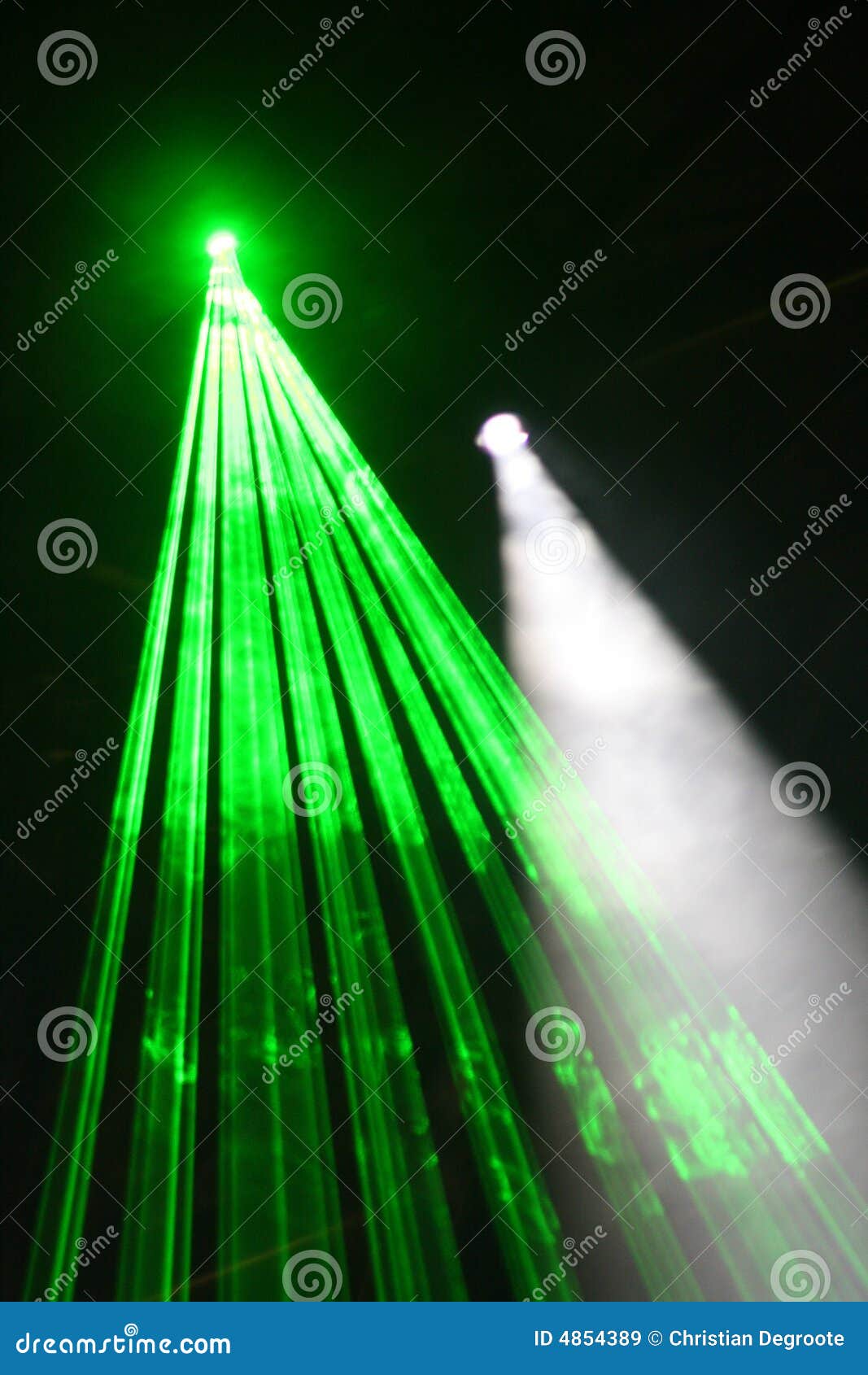 Green Laser with White Spotlight Stock Image - Image of spot, spots ...