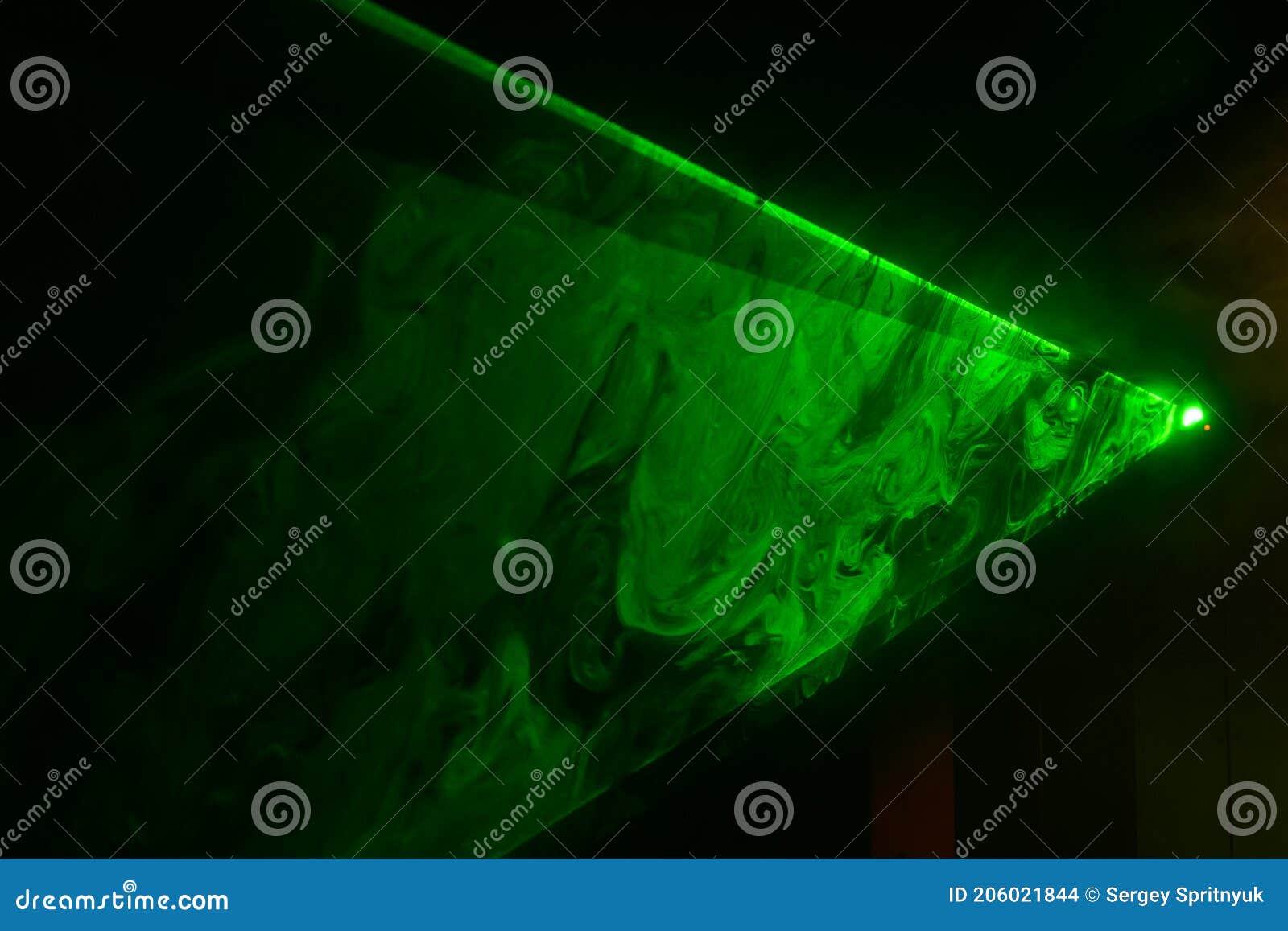 Green Lasers for Show in Smoke Stock Photo - Image of colorful, music ...