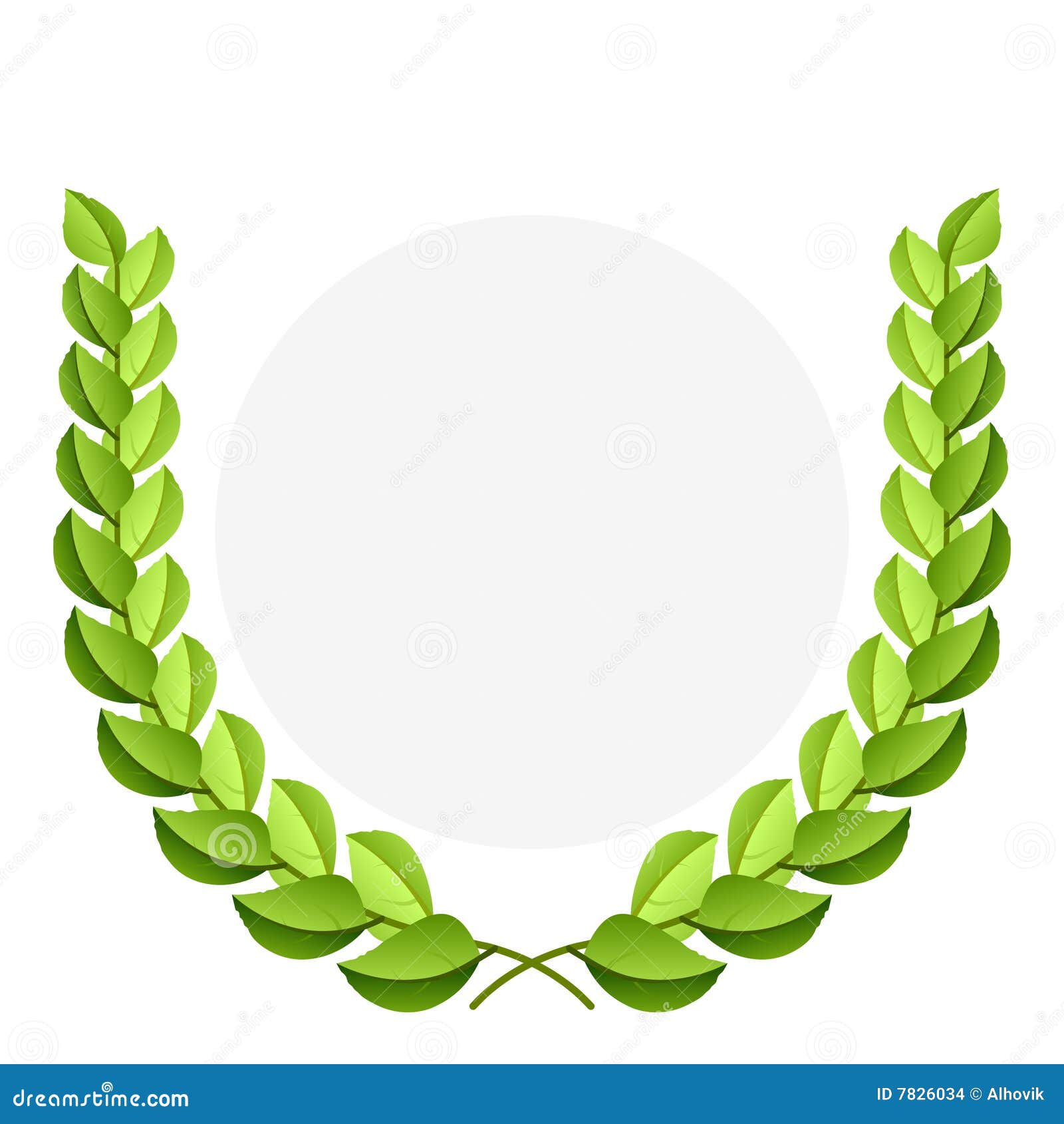 Green Laurel Wreath Vector Illustration | CartoonDealer.com #140964010