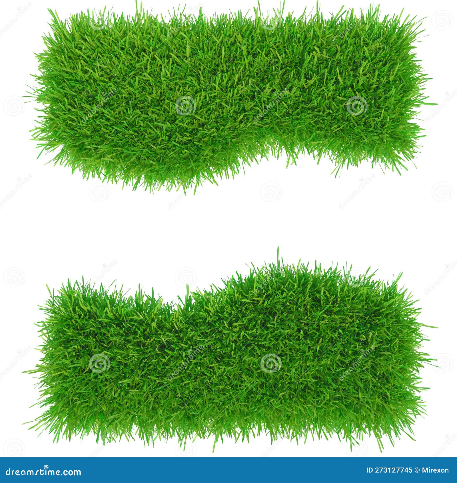 3D Rendering Grass Clump On White Stock Photography | CartoonDealer.com ...