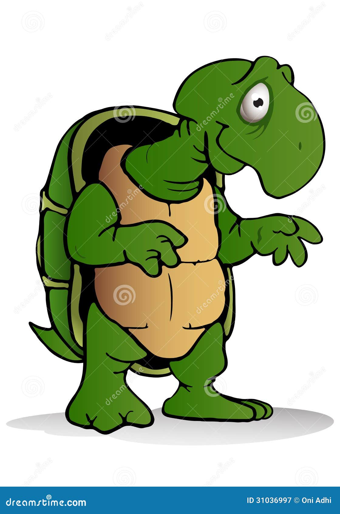 Green lazy turtle stock illustration. Illustration of spots - 31036997