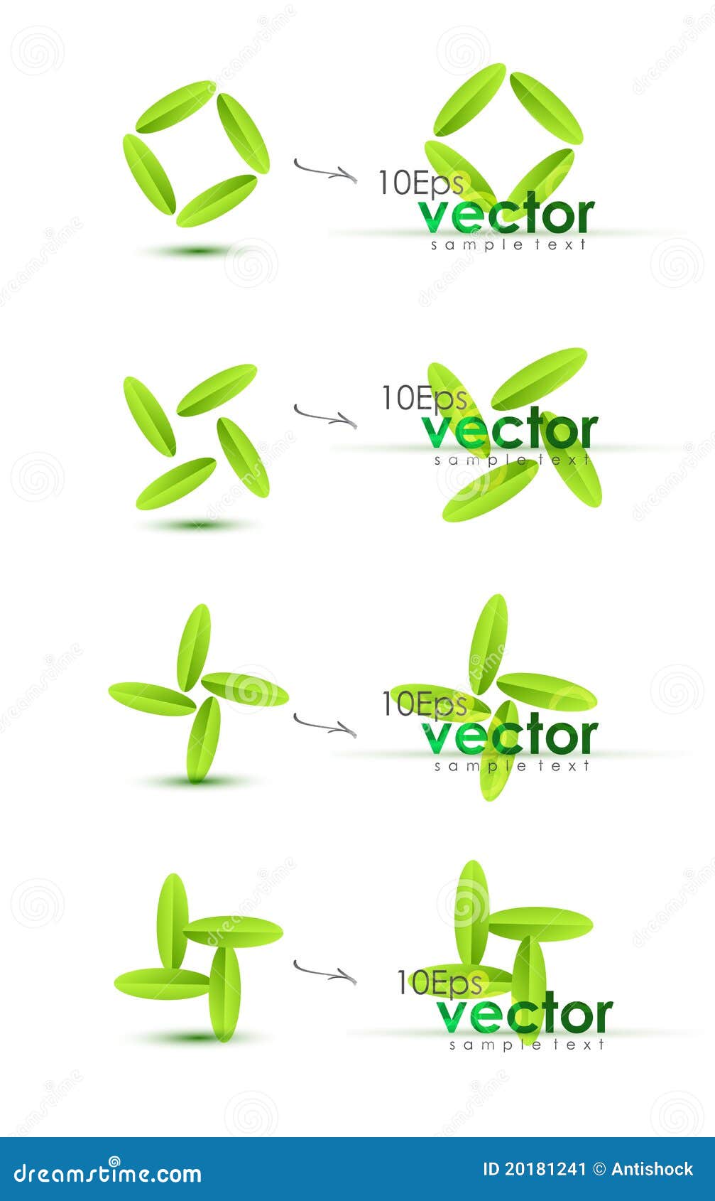 Green Leaf Abstract Shape. Vector Stock Vector - Illustration of cover ...
