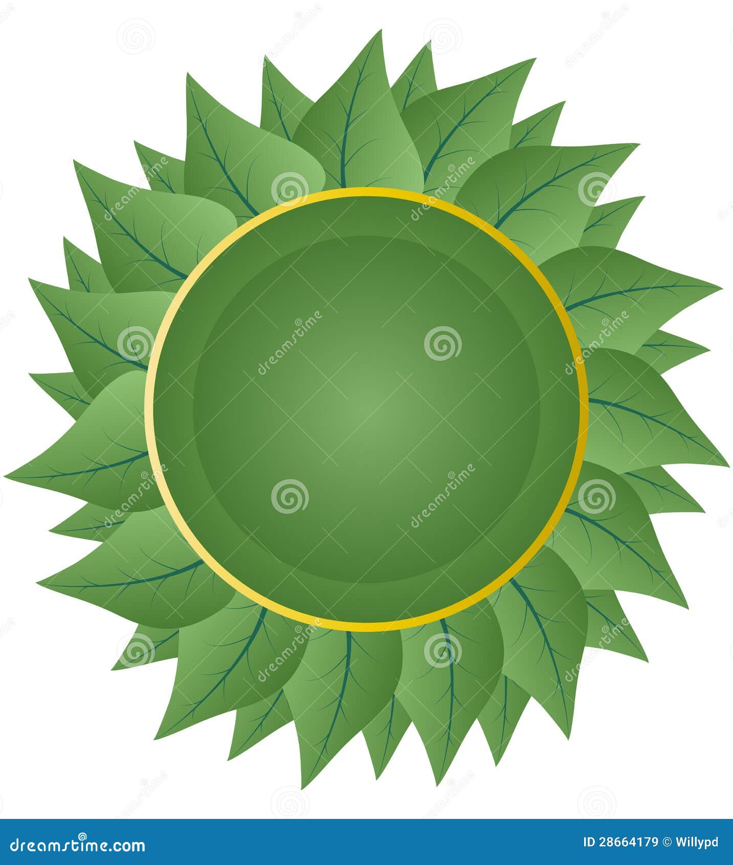 Green leaf badge stock vector. Illustration of circular - 28664179