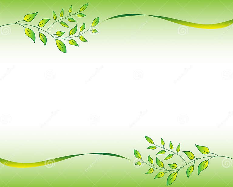 Green Leaf Border stock vector. Illustration of green - 41196464