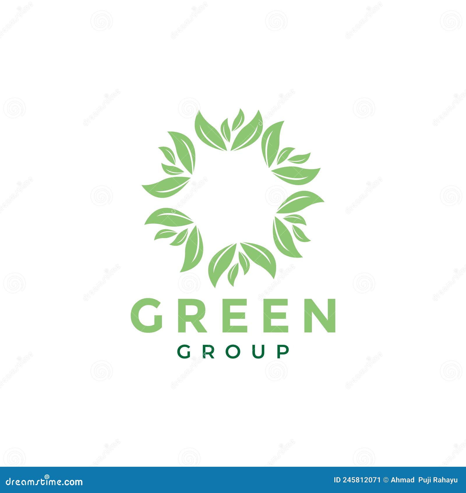 Green Leaf Circle Group Logo Design Vector Graphic Symbol Icon ...