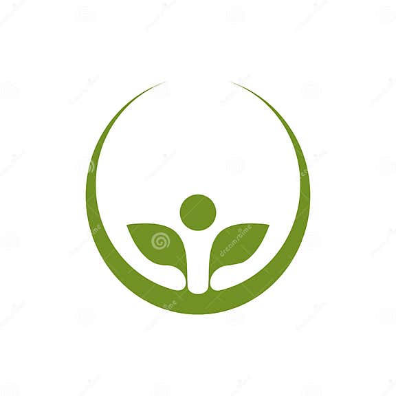 Green Leaf Community People Logo Design Stock Vector - Illustration of ...