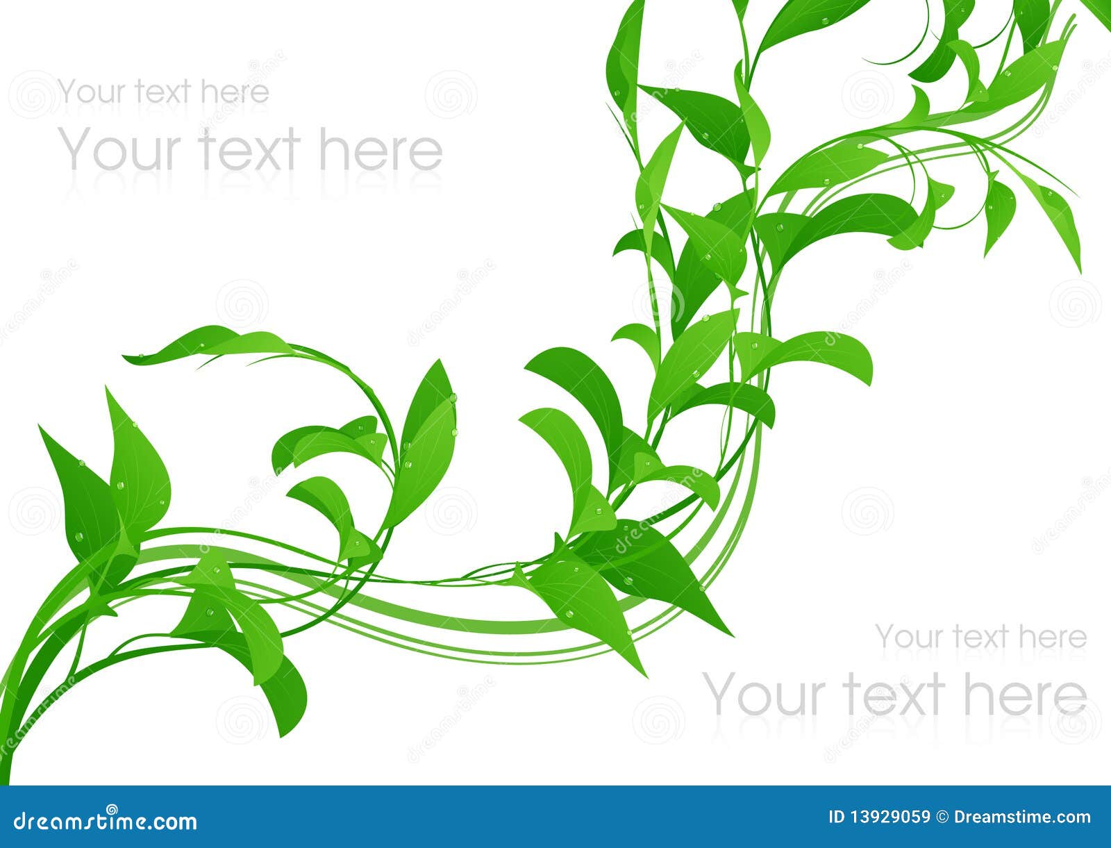 Green leaf curve stock vector. Illustration of beautiful - 13929059