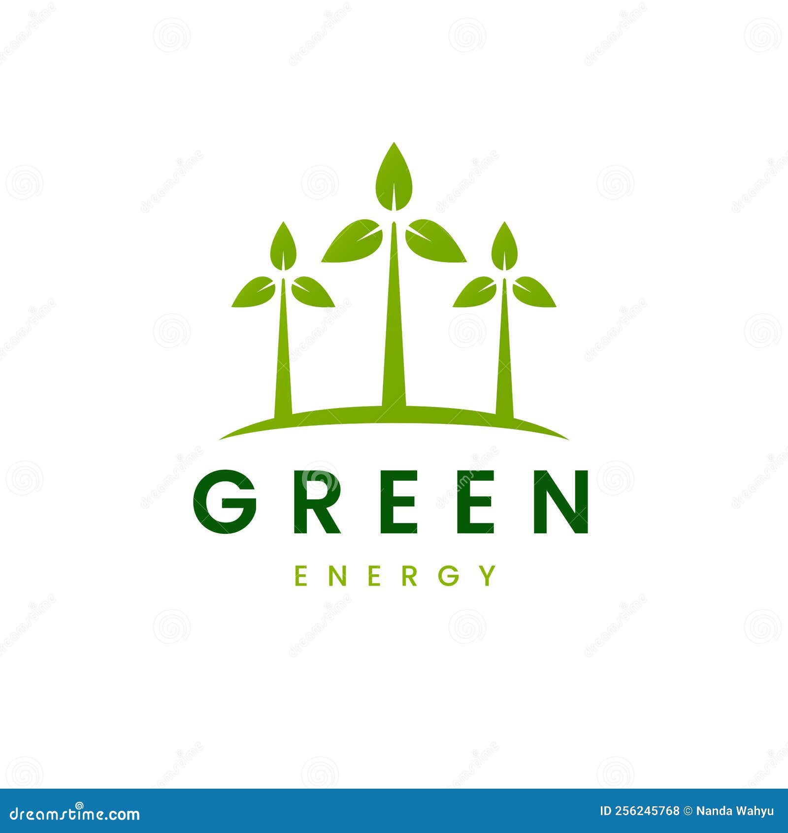 Green leaf energy logo stock illustration. Illustration of ...