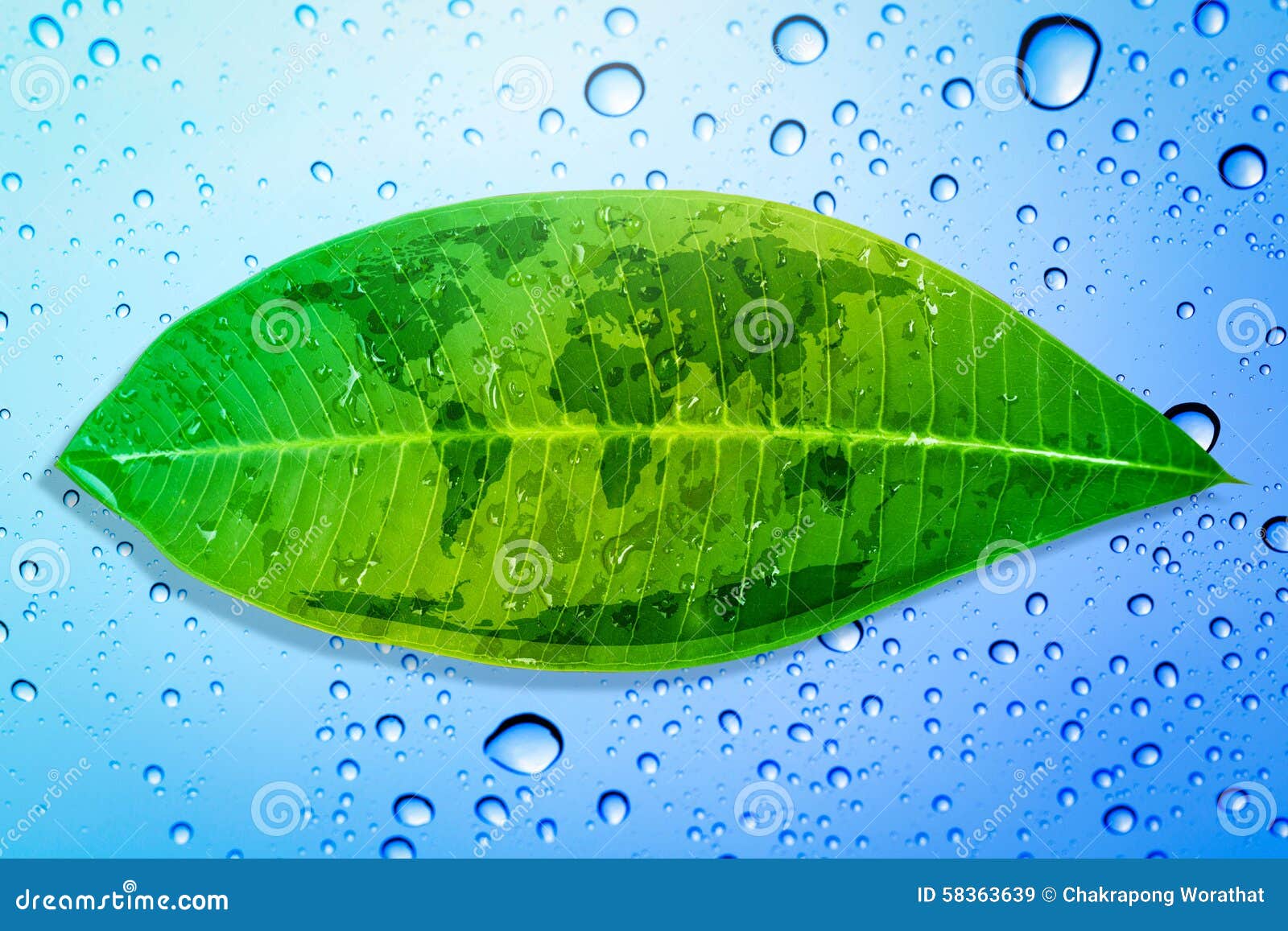Green Leaf Environment Concept Save the Earth. Stock Illustration ...