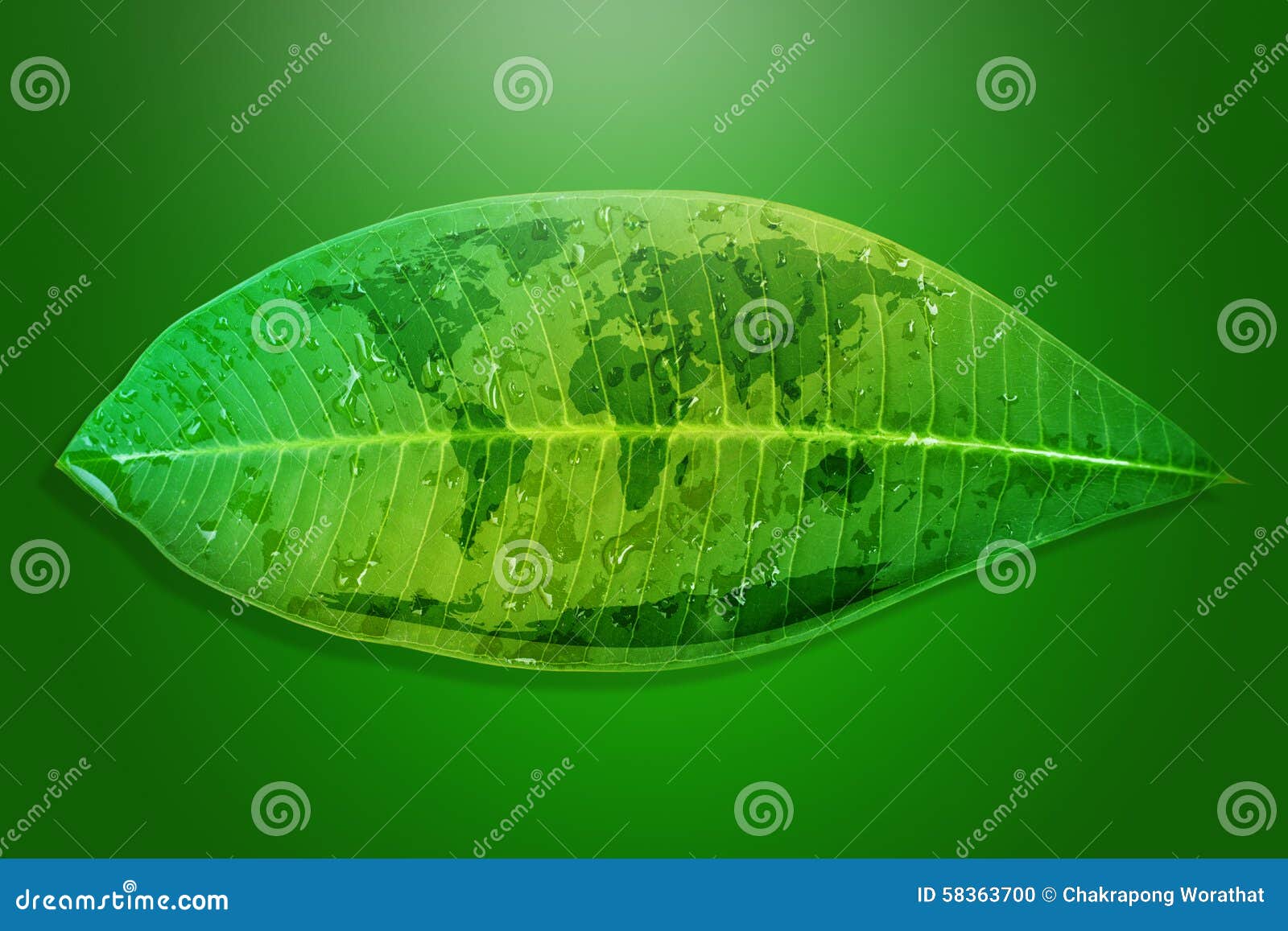 Green Leaf Environment Concept Save the Earth. Stock Illustration ...