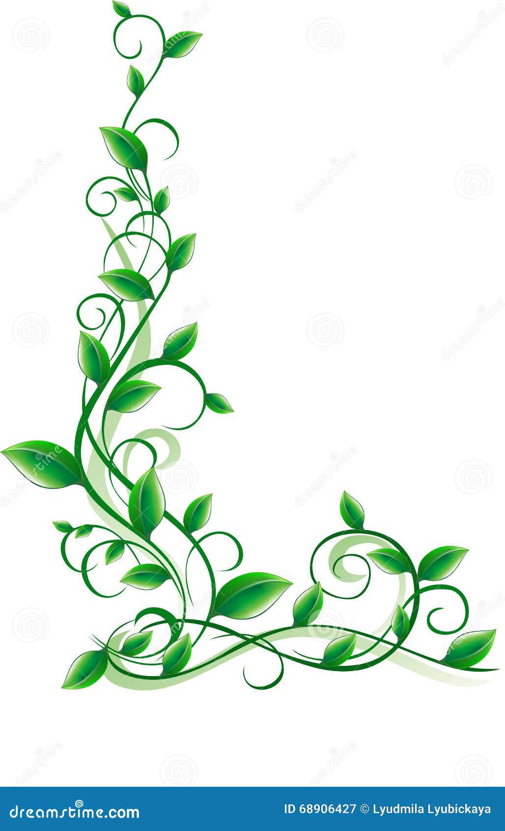 Green leaf frame stock illustration. Illustration of ornament - 68906427