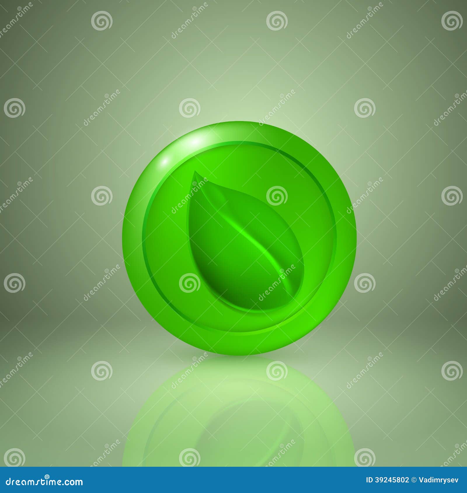Green Leaf. Icon for App or Web Design Stock Vector - Illustration of ...