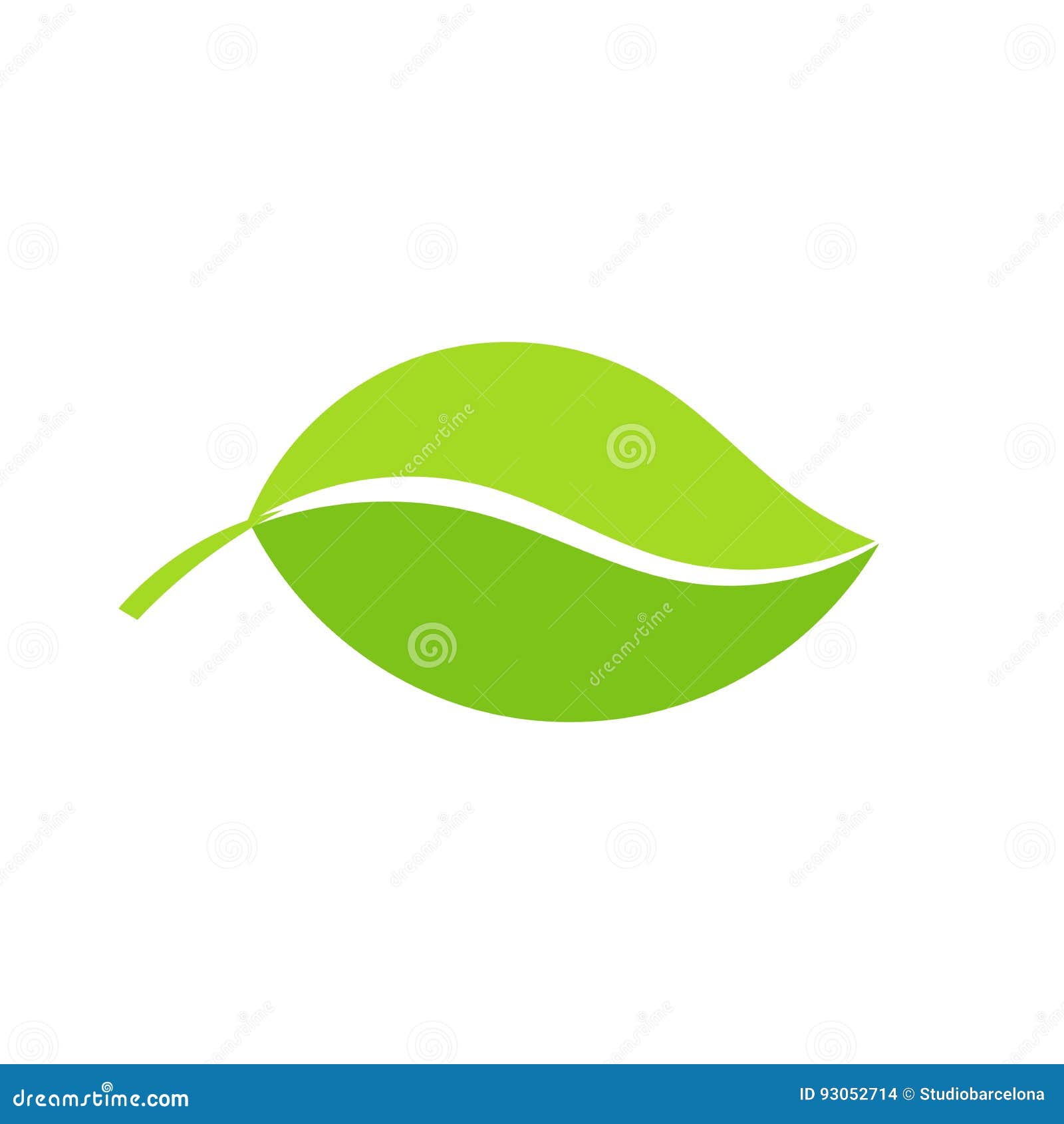 Green leaf icon stock vector. Illustration of environmental - 93052714