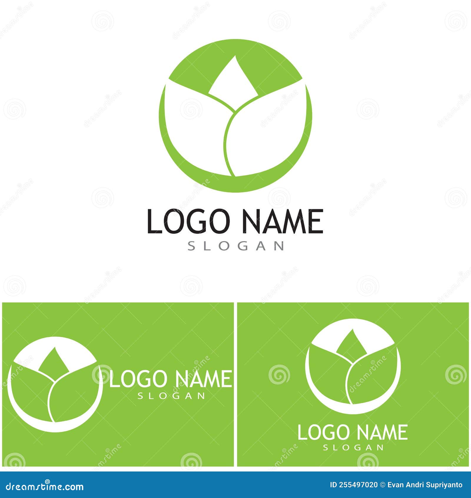 Green Leaf Illustration Nature Logo Design Stock Vector - Illustration ...