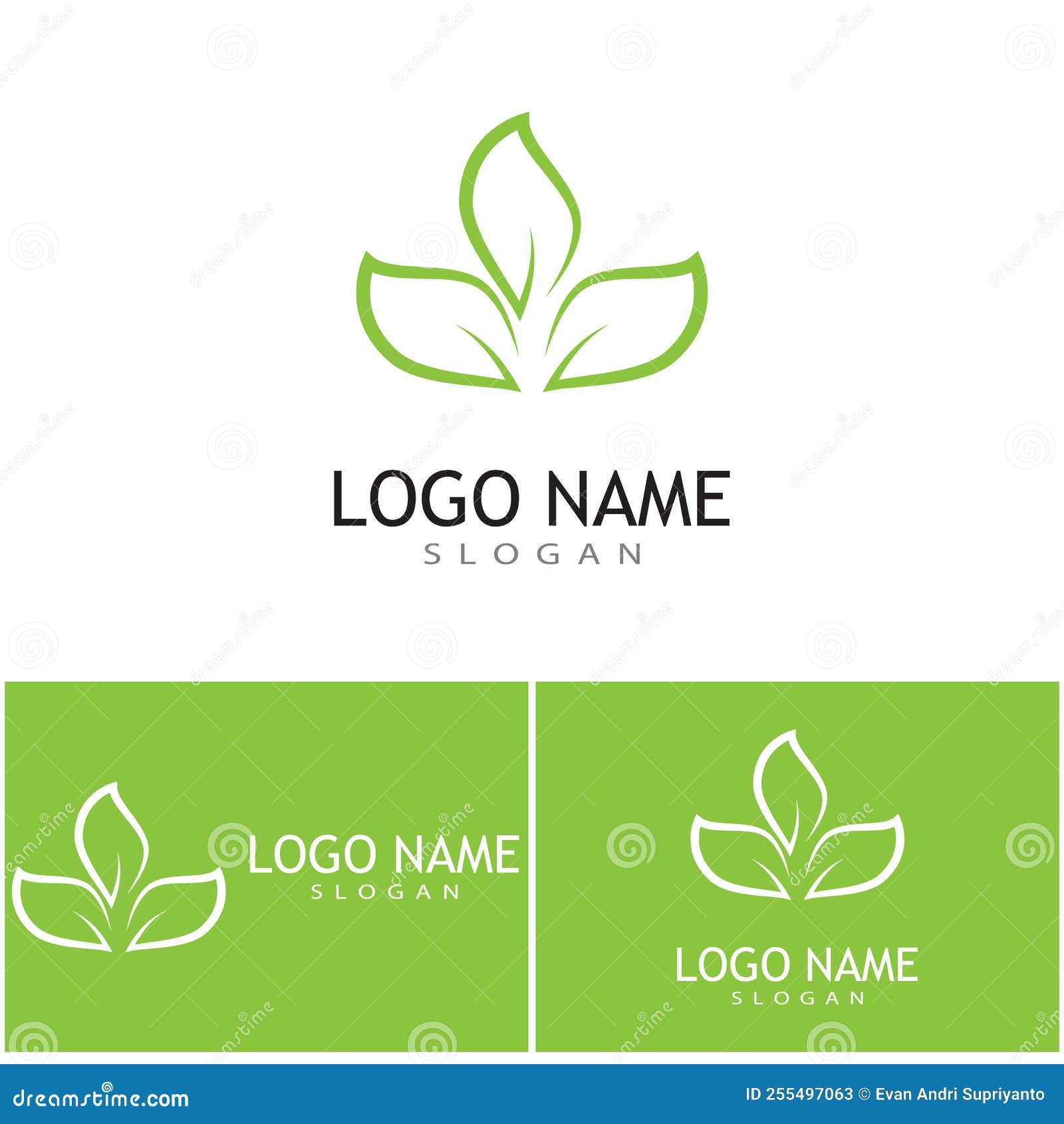 Green Leaf Illustration Nature Logo Design Stock Vector - Illustration of leaf, graphic: 255497063