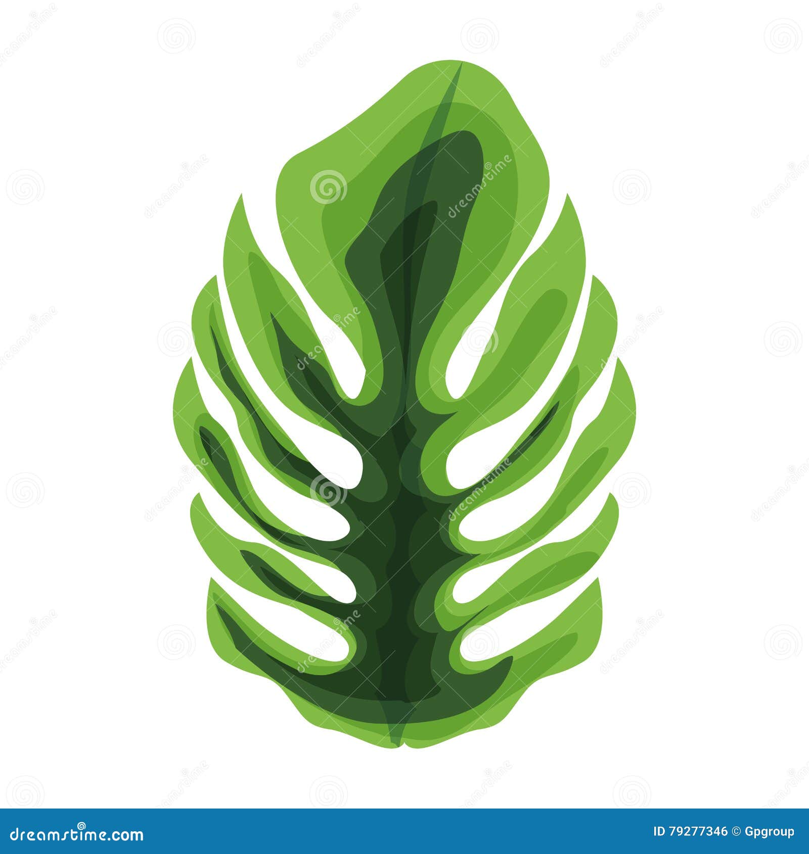 Green Leaf with Irregular Form Stock Vector - Illustration of ecology ...