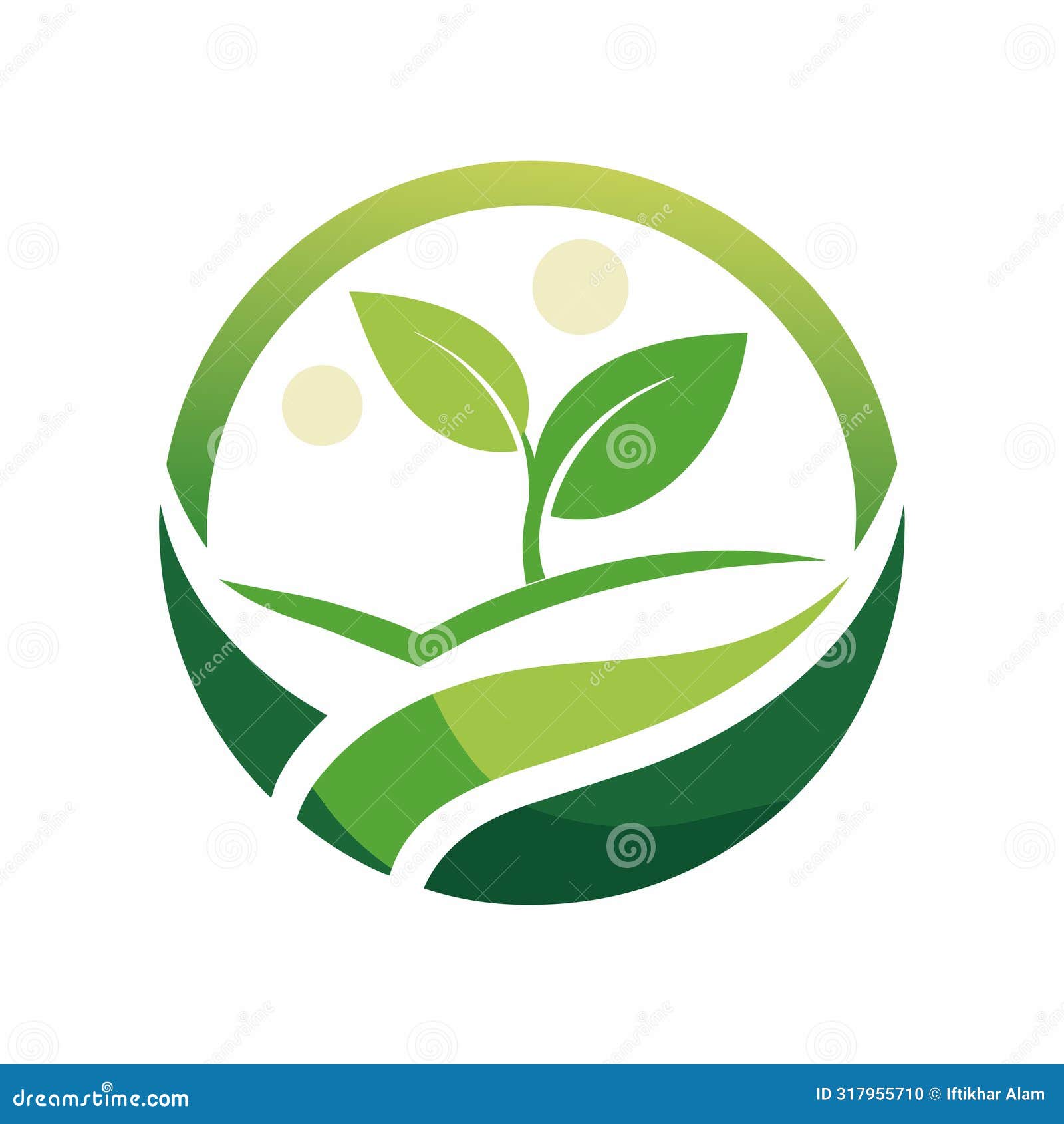 A Green Leaf Logo Displayed on a Plain White Background, Symbolizing ...