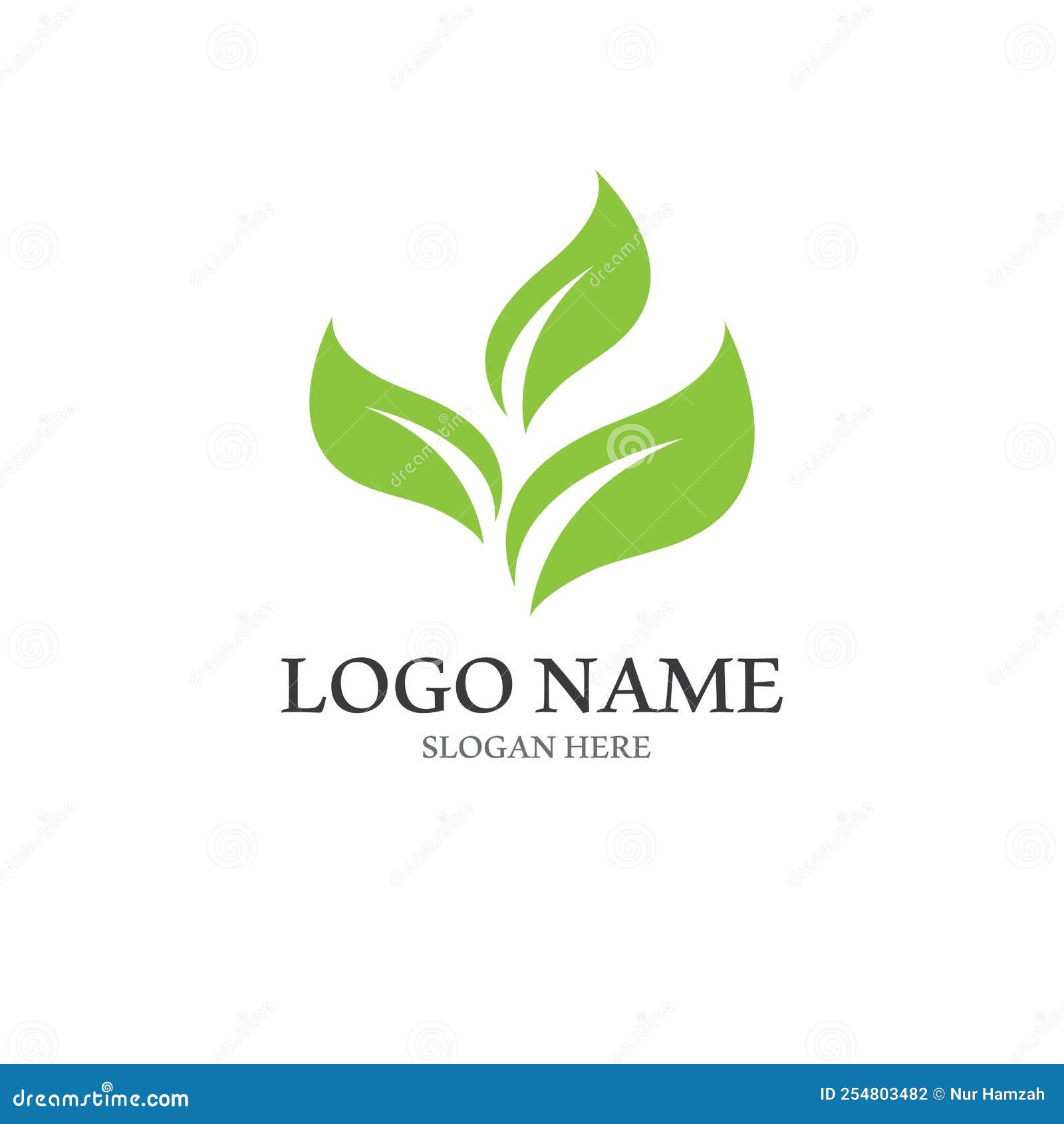 Green Leaf Logo and Symbol Vector Stock Vector - Illustration of ...