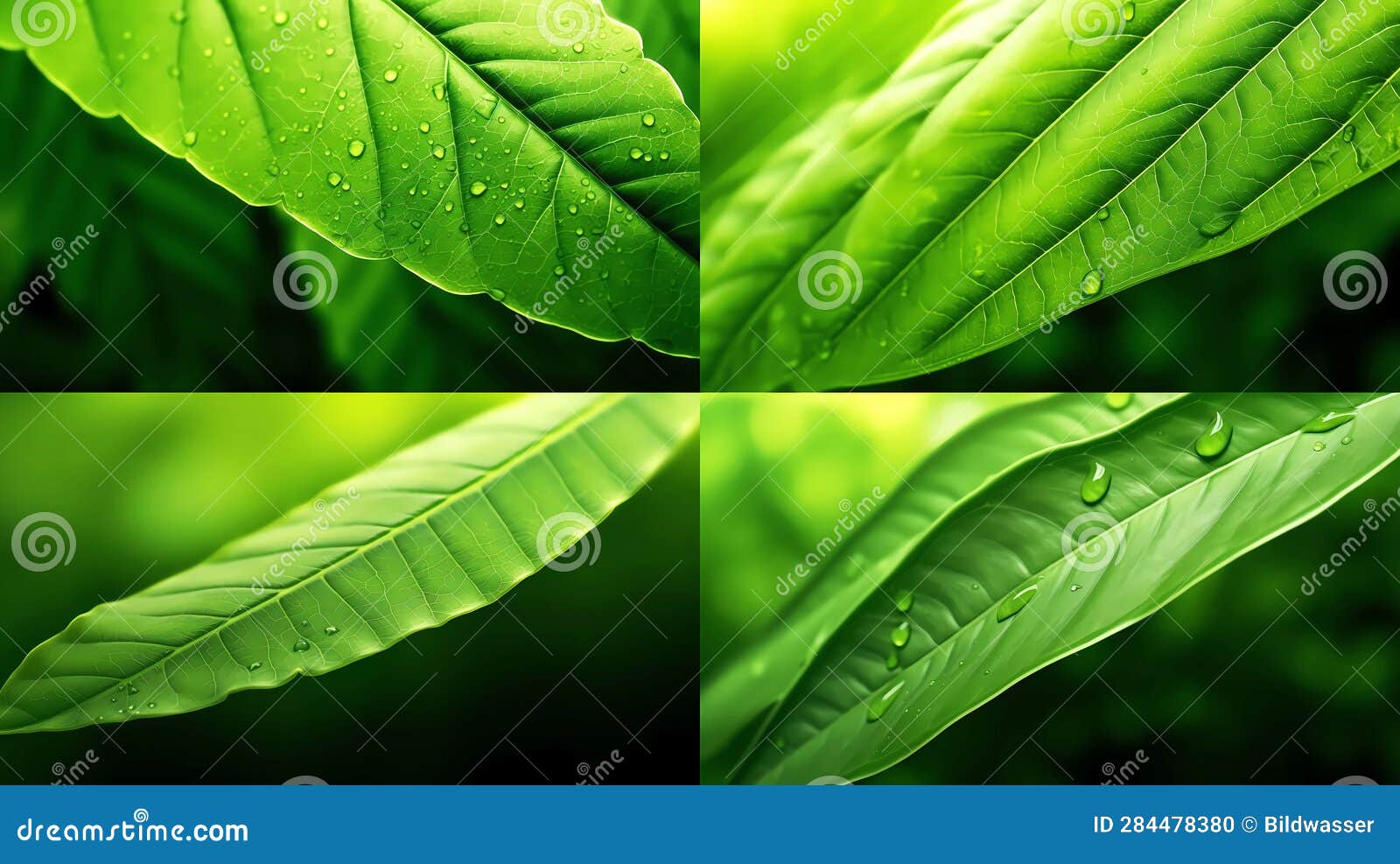 Green Leaf Macro Nature Background Collection. Generative Ai Design ...