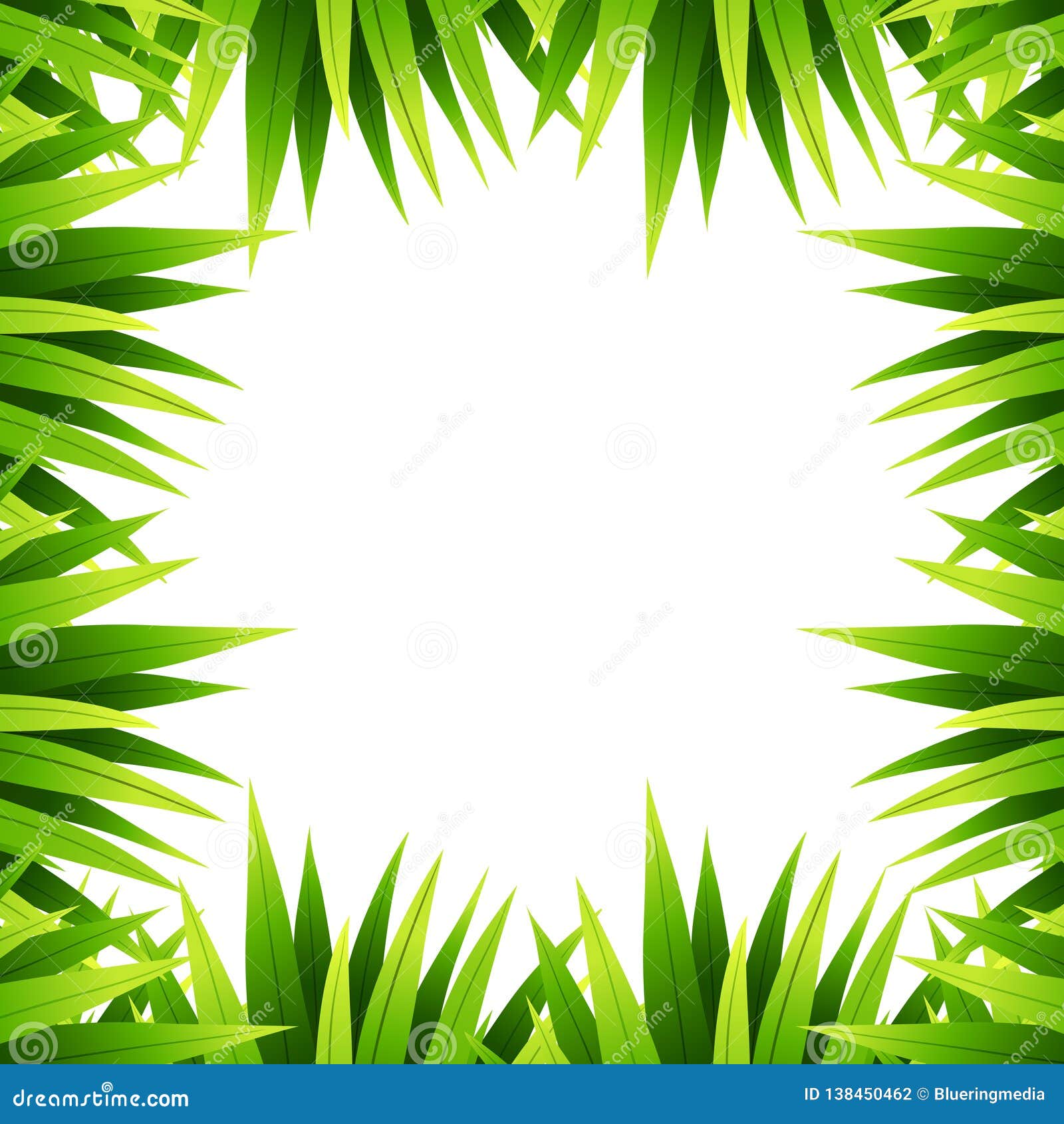 Green leaf nature border stock vector. Illustration of clip - 138450462