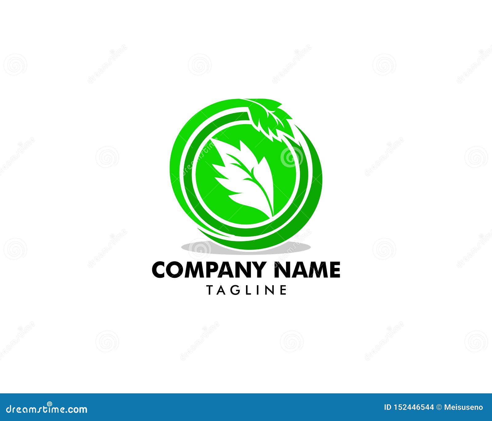Green Leaf Nature Circle Vector Logo Template Design Stock Vector ...