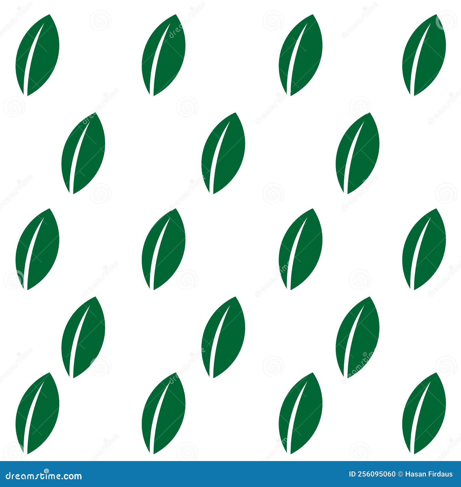 Green Leaf Pattern Background Design Stock Illustration - Illustration ...