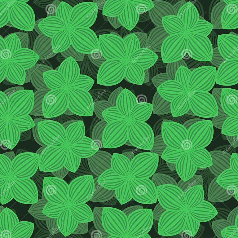 Green Leaf Pattern Seamless. Plantain Background Stock Vector ...