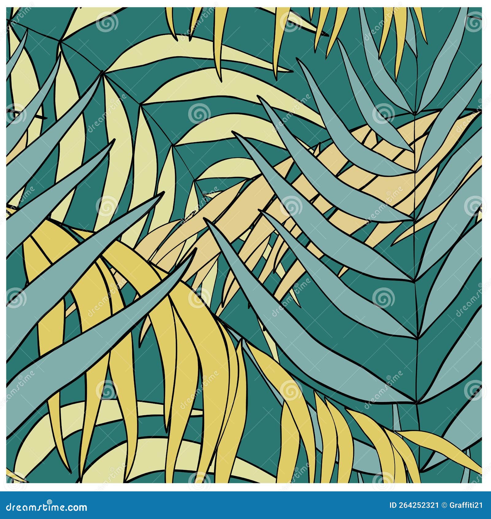 Green Leaf Pattern Texture Abstract Background. Green Tropical Leaves ...